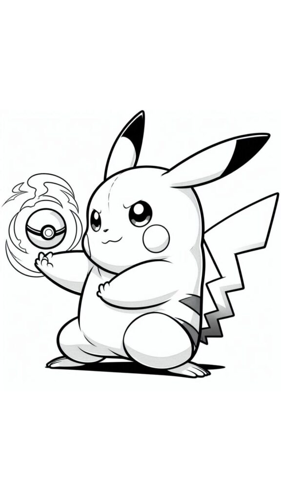 [50+] Pikachu Coloring Page Unique | Download And Print PDF