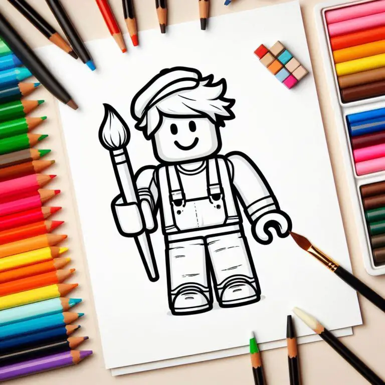 Roblox de colorat pentru copii (Desene imprimabile)