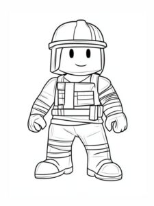 Roblox de colorat pentru copii (Desene imprimabile)