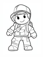 Mewarnai Roblox untuk anak-anak (gambar untuk dicetak)