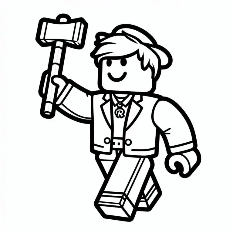 Roblox Kleurplaat Voor Kinderen | Kleur-v-Kind Roblox Kleurplaat Voor Kinderen | Kleur-v-Kind