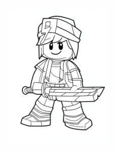 Roblox de colorat pentru copii (Desene imprimabile)