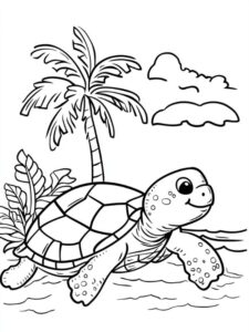 43 Broasca testoasa de colorat gratuit (Desene imprimabile)