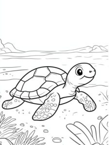 40 Broasca testoasa de colorat gratuit (Desene imprimabile)