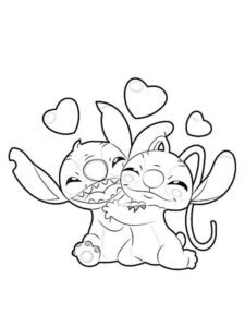 26+ Stitch e Angelo da colorare unico e stampare PDF gratuita