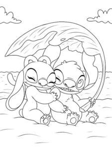 29+ Stitch și înger de colorat gratuit (Desene imprimabile)