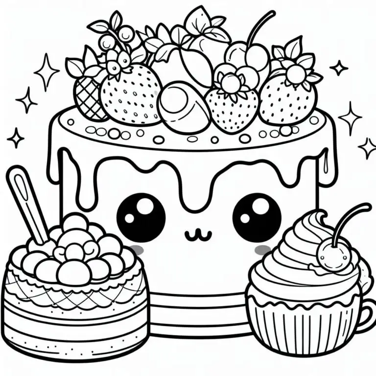 73+ Torta da colorare unico e stampare PDF gratuita