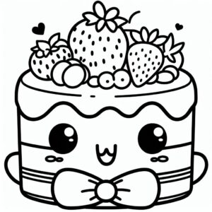 70+ Tort de colorat pentru copii (Desene imprimabile)
