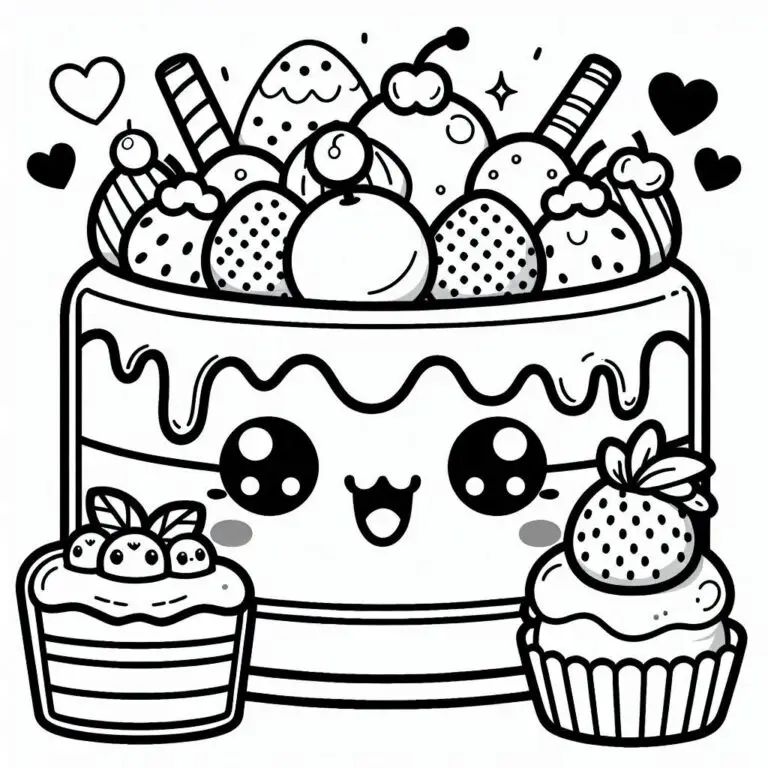 70+ Coloriage Gateau pour les enfants | Dessins à imprimer