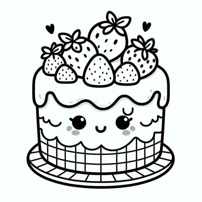 70+ Kleurplaat Taart Voor Kinderen | Download En Printen