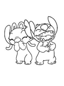 26+ Coloring page Stitch And Angel Unique | Download And Print