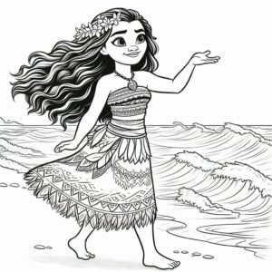 40+ Vaiana da colorare unico e stampare PDF gratuita