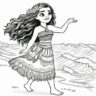 40+ Vaiana da colorare unico e stampare PDF gratuita