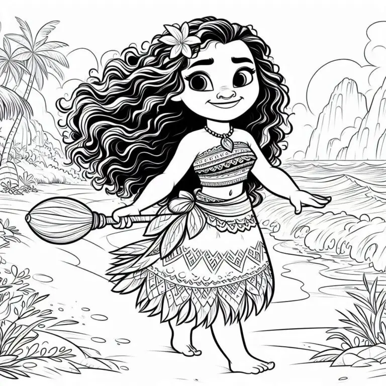 40+ Desenhos Moana para colorir e imprimir PDF gratis