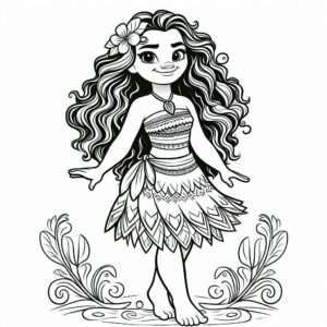 46+ Moana Coloring Pages Unique by Kleur-v-Kind