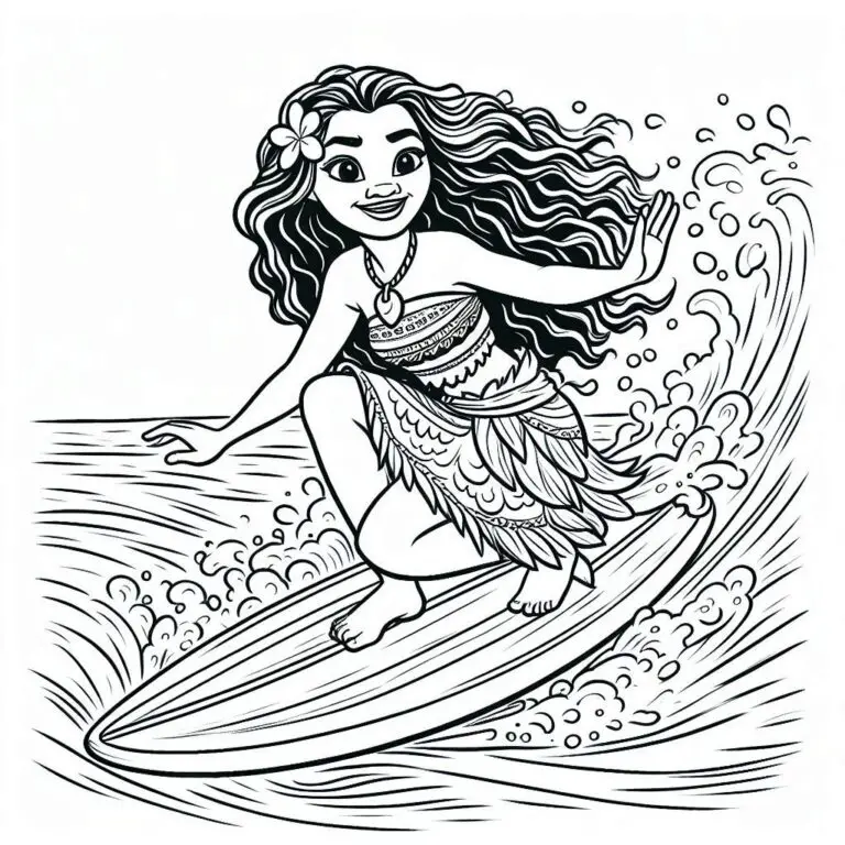 46+ Moana Coloring Pages Unique by Kleur-v-Kind