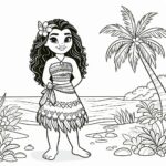 43+ Vaiana da colorare unico e stampare PDF gratuita