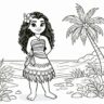 43+ Vaiana da colorare unico e stampare PDF gratuita
