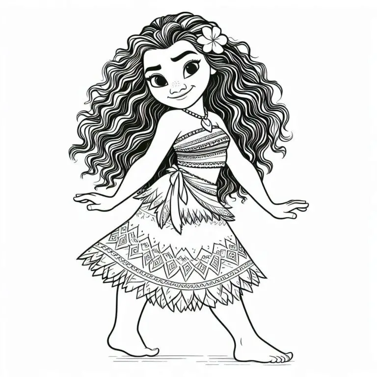 40+ Vaiana da colorare unico e stampare PDF gratuita