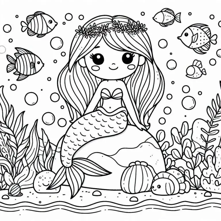 90 Dibujos de sirena para colorear | Kleur-v-Kind