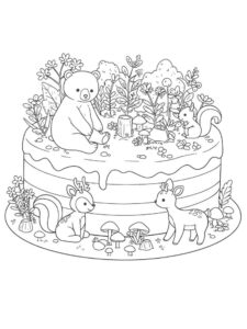 73+ Tort de colorat pentru copii (Desene imprimabile)