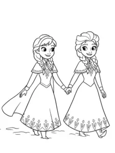 76+ Elsa a Anna Omalovánky unikátní k vytisknutí PDF