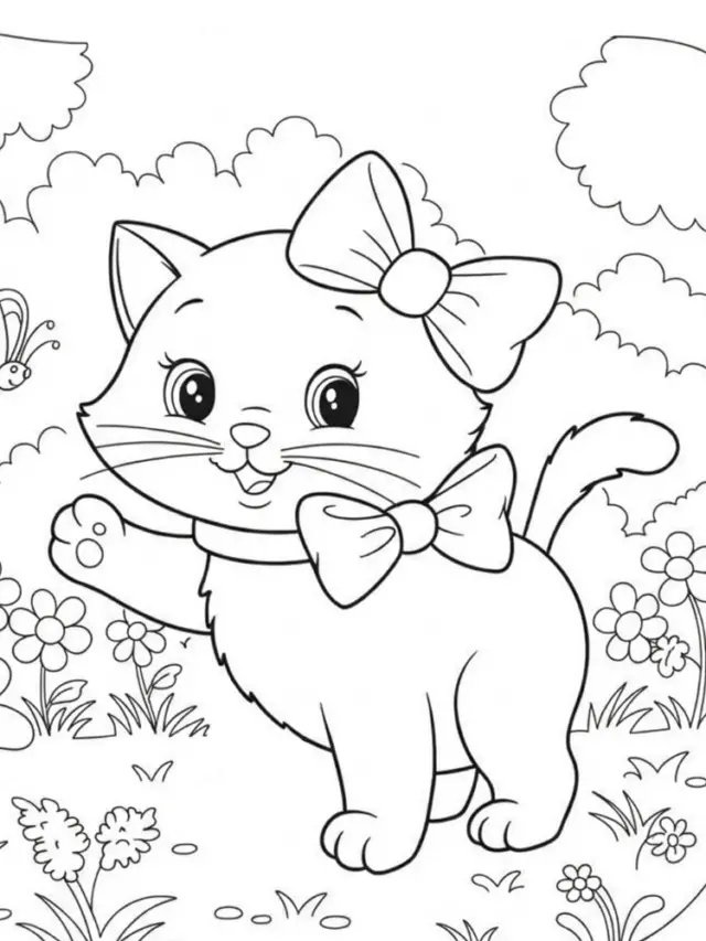 75 Katt fargelegging unik utskrivbare PDF gratis