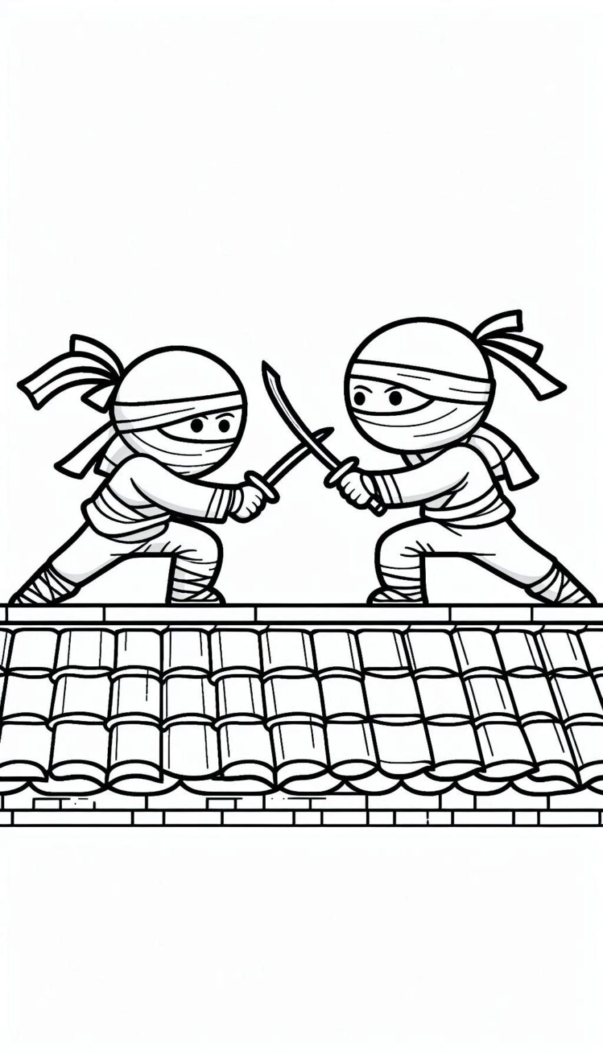 37 Ninja da colorare unico e stampare PDF gratuita