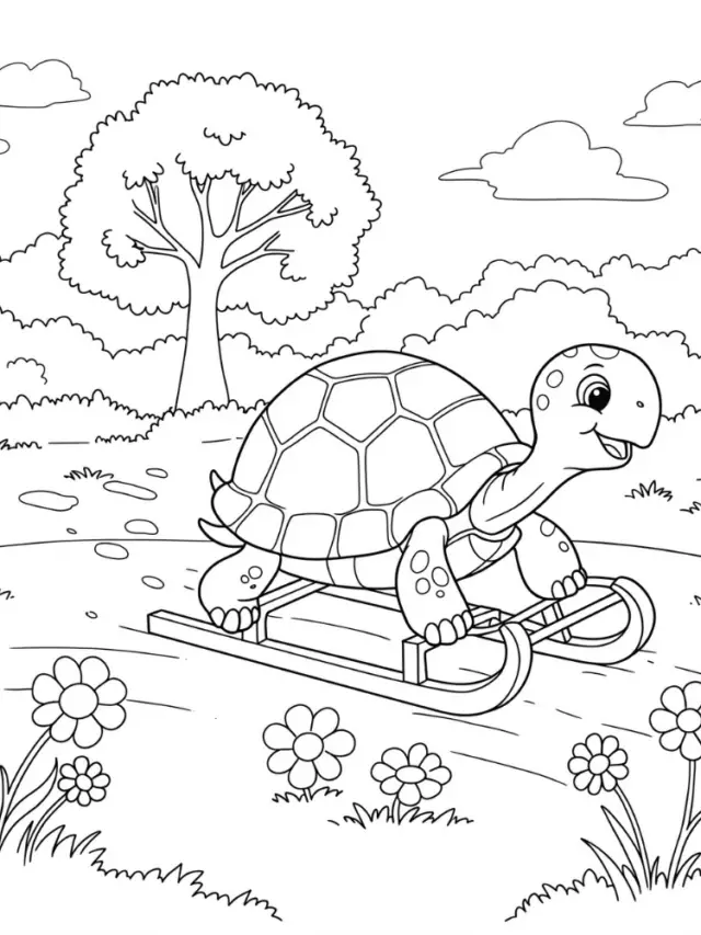 43 Broasca testoasa de colorat gratuit (Desene imprimabile)