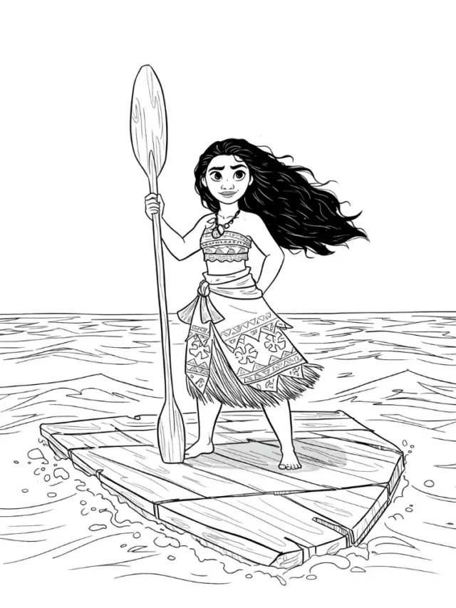 46+ Moana Coloring Pages Unique by Kleur-v-Kind