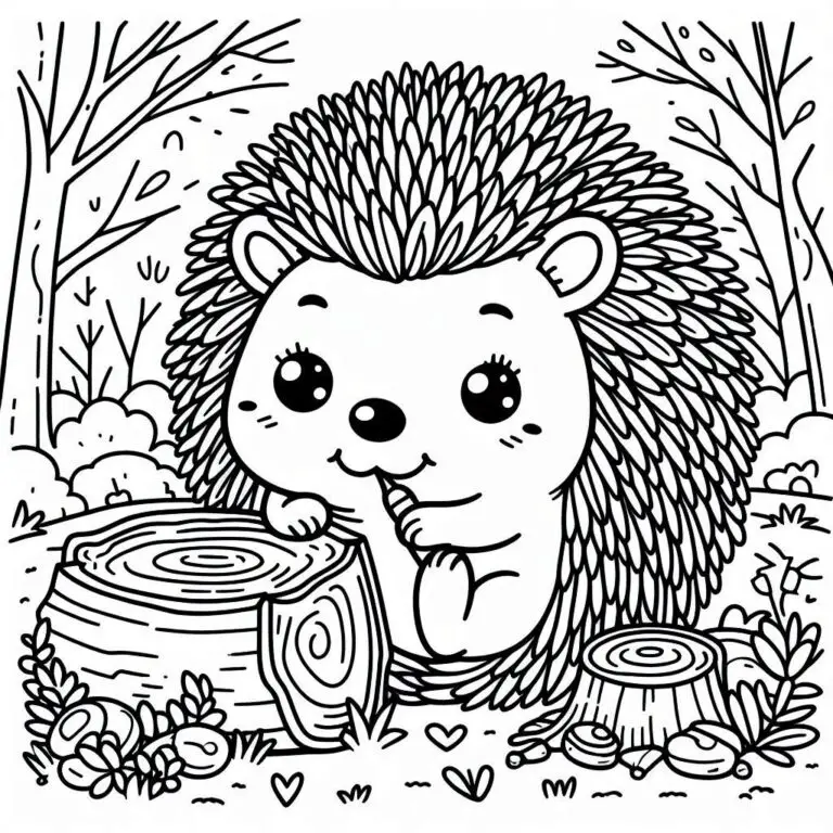 30+ Arici de colorat pentru copii (Desene imprimabile)