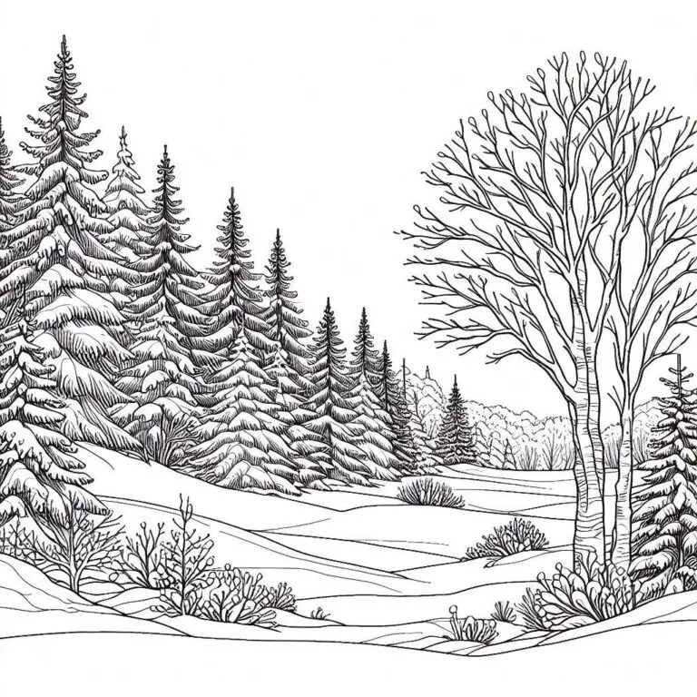 36+ Vinter Tegninger Farvelægning Printbar gratis PDF