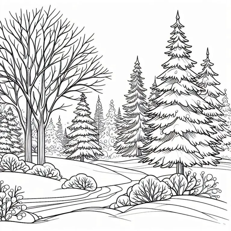 30 Winter Coloring Pages Unique (Free Printables PDF)