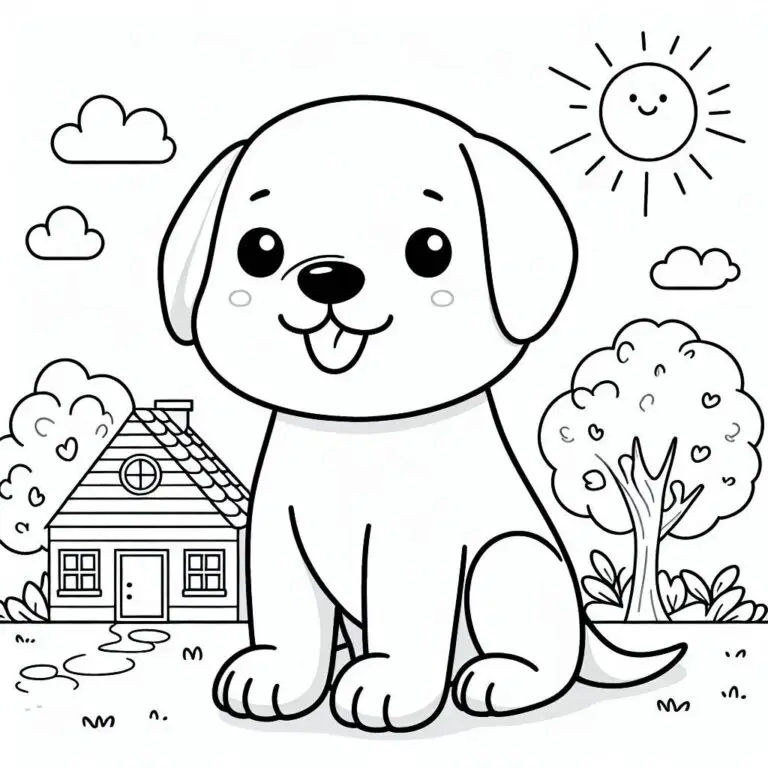 42 Câini de colorat unici (Desene imprimabile PDF)