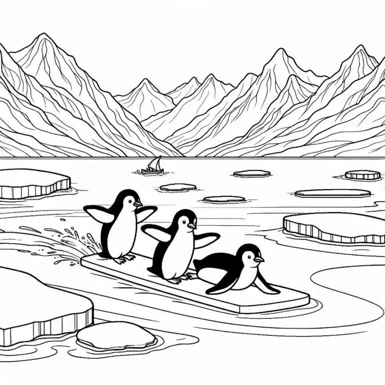 30+ Vinter Tegninger Farvelægning Printbar gratis PDF