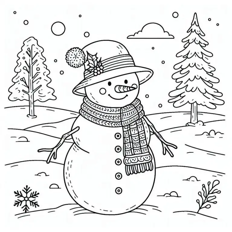 36+ Vinter Tegninger Farvelægning Printbar gratis PDF