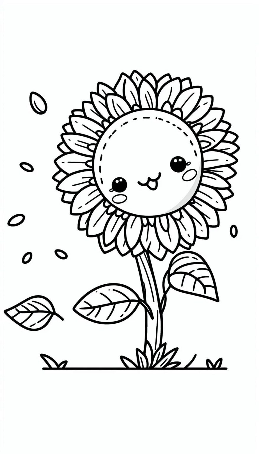 39 Mewarnai Bunga Matahari gratis (gambar untuk dicetak)