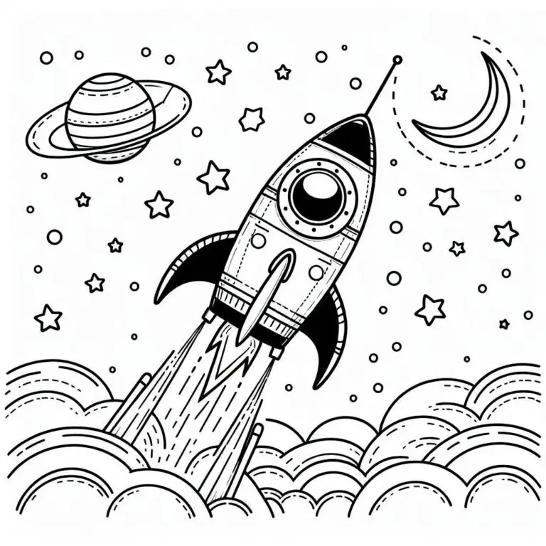 23+ Dibujos de Cohete para colorear e imprimir PDF gratis