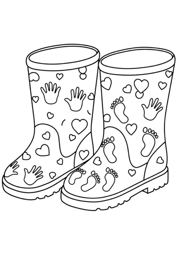 23 Rain boots coloring pages unique (Free Printables PDF)