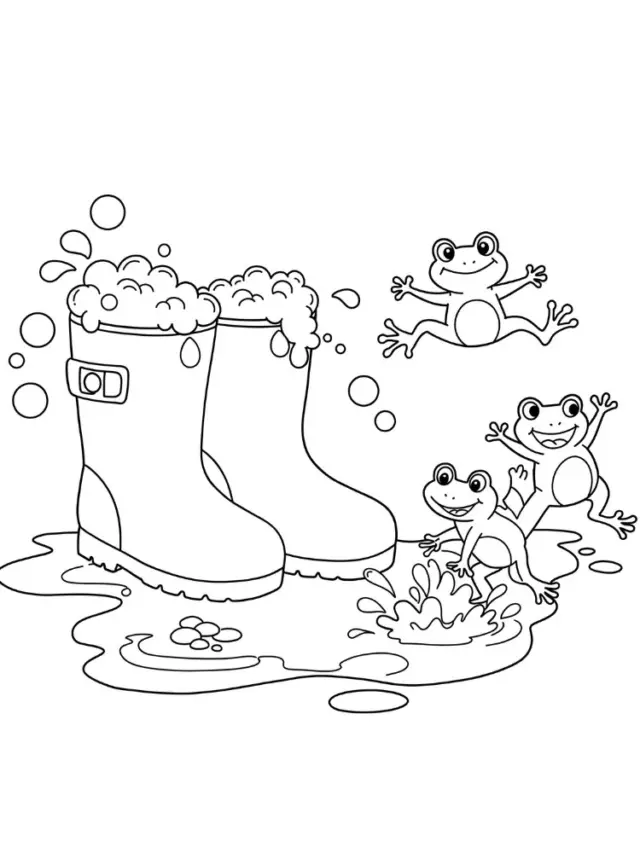 23 Rain boots coloring pages unique (Free Printables PDF)