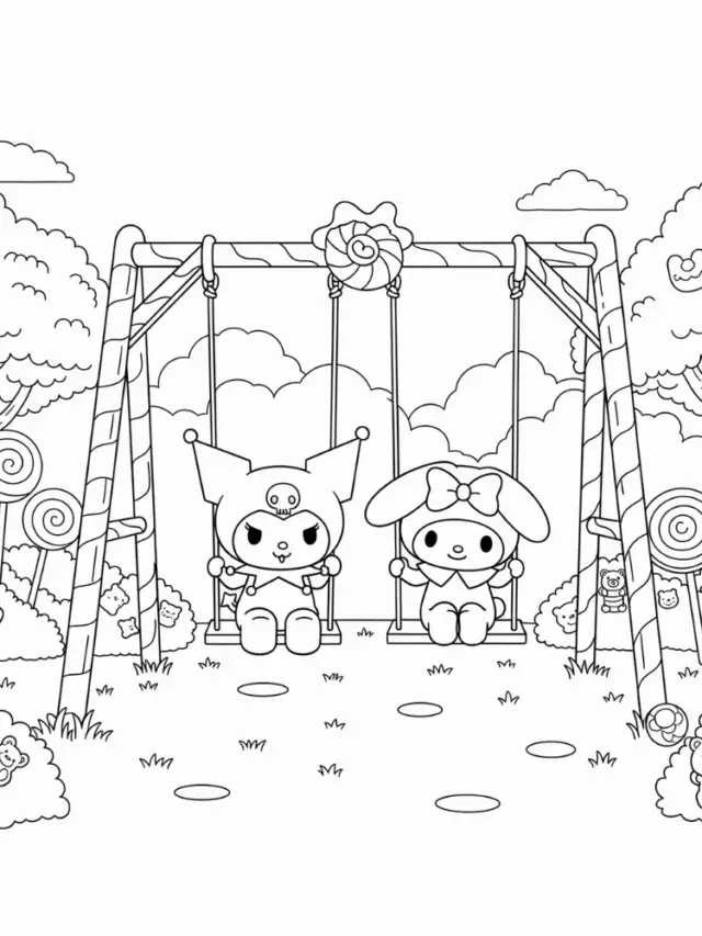 50+ Mewarnai Kuromi untuk anak-anak (gambar untuk dicetak)