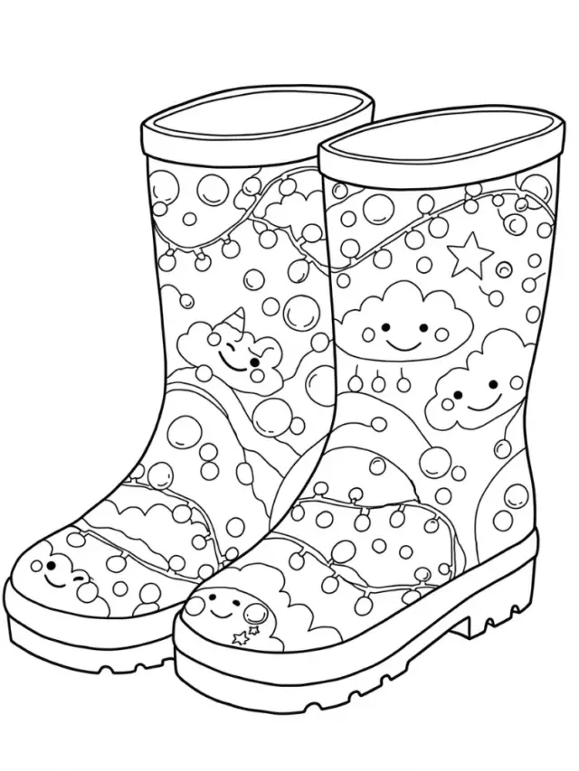 26 Rain boots coloring pages unique (Free Printables PDF)