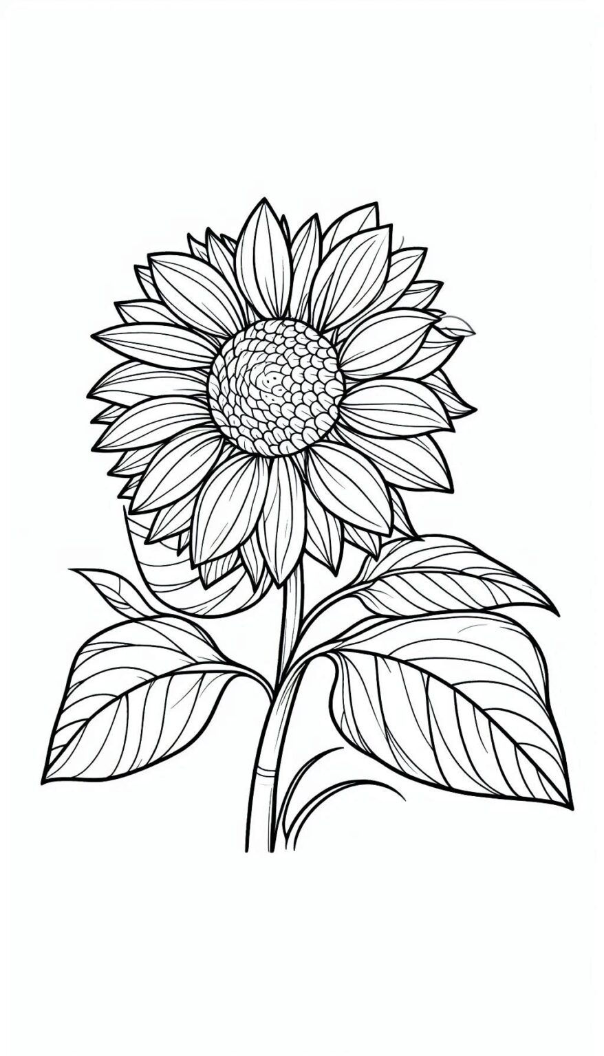 39 Mewarnai Bunga Matahari gratis (gambar untuk dicetak)