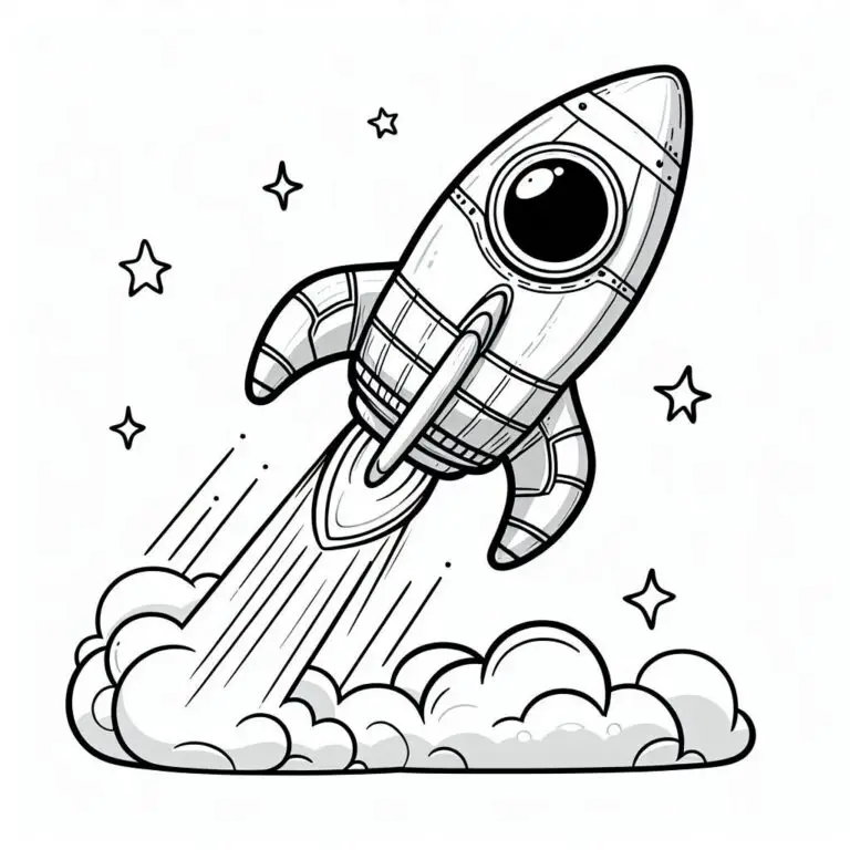 23+ Dibujos de Cohete para colorear e imprimir PDF gratis