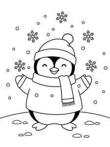 36+ Pinguin de colorat pentru copii (Desene imprimabile)
