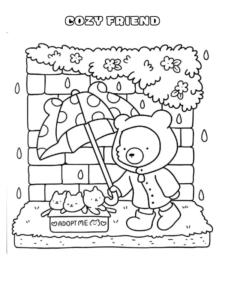 39 Desenhos Cozy Friend para colorir e imprimir PDF