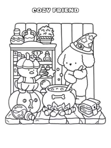 39 Cozy Friend coloring pages (Free Printables PDF)