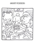 39 Cozy Friend coloring pages (Free Printables PDF)