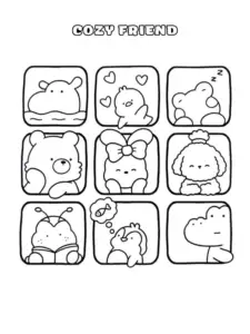 39 Cozy Friend coloring pages (Free Printables PDF)