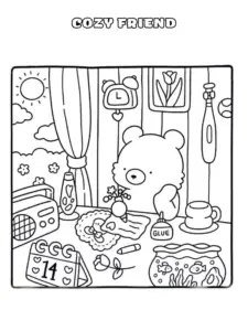 39 Cozy Friend coloring pages (Free Printables PDF)